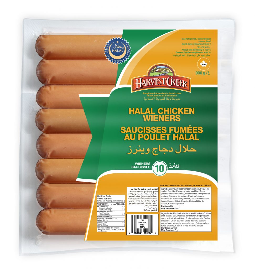 Halal Chicken Weiners | Harvest Creek